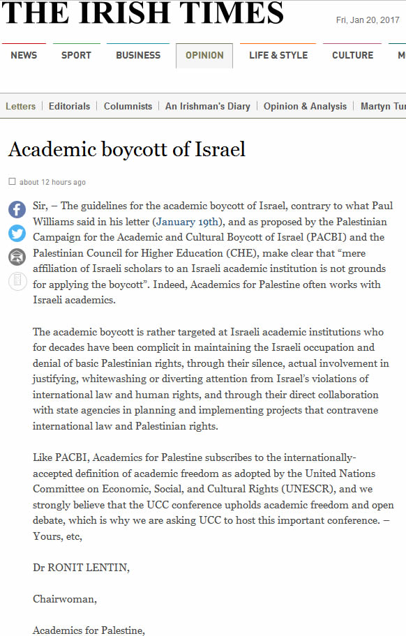 Two AFP letters in the Irish papers